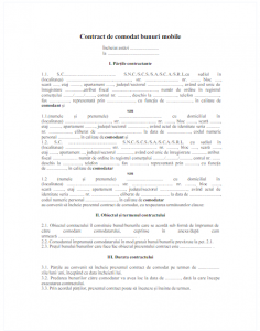 Contract de comodat (imprumut de folosinta)»model,ce reprezinta